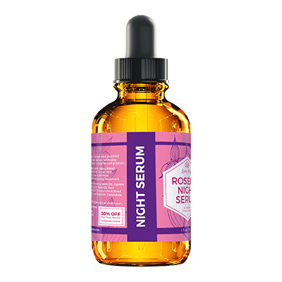 ORGANIC Rosehip Night Serum Renews Aging Skin by Leven Rose